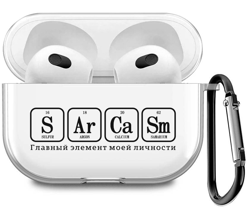 Прозрачный чехол для наушников AirPods 3 / на АирПодс 3 силиконовый с ...