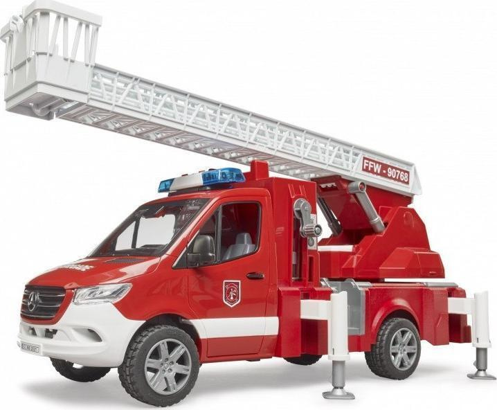 Пожарная машина Bruder Mercedes Benz Sprinter с лестницей и фарами ...