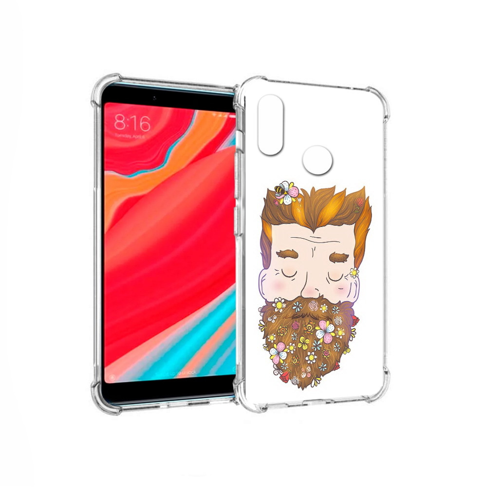 Чехол задняя-панель-накладка-бампер MyPads мужчина с цветами в бороде ...