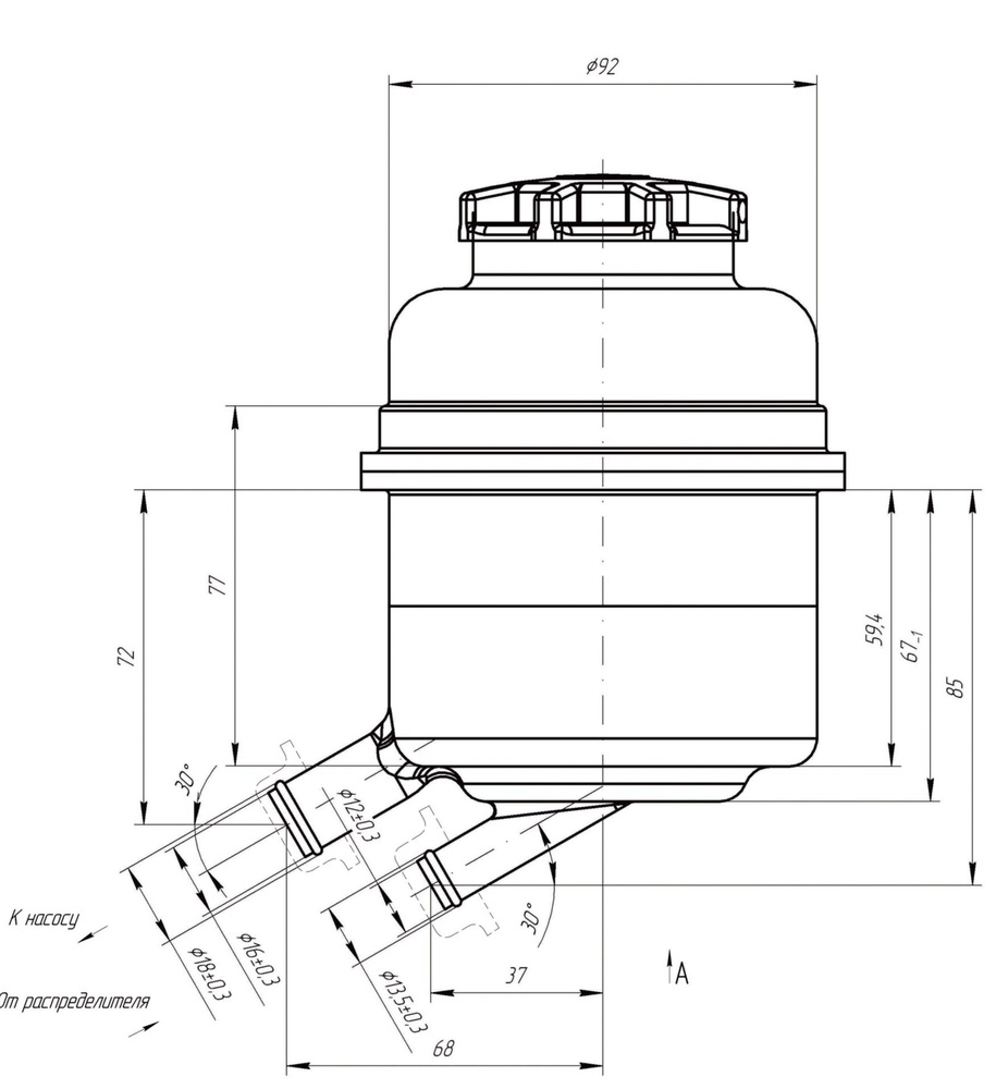 2123-3410010 Бачок гур Нива, Шеви Нива - LADA арт. 21230341001000 ...