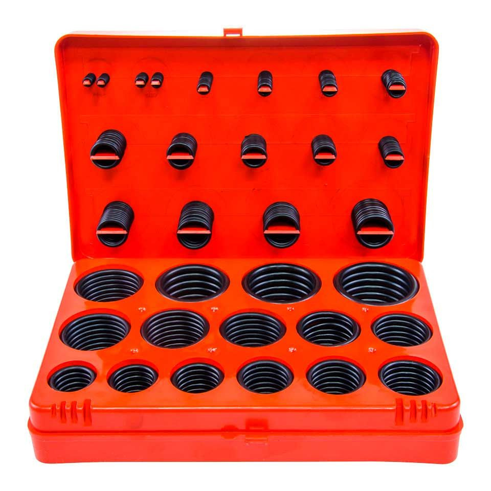 Набор резиновых уплотнительных колец O Ring 30 размеров 382шт кейс КРАСНЫЙ Kr арт Kr5427
