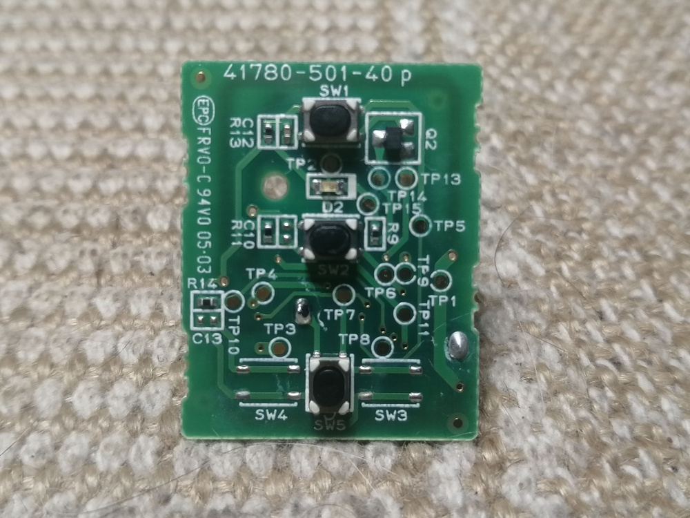 Mazda оригинальная плата чип ключа 3 кнопки Visteon 41780-501-40 - арт ...