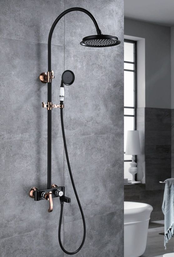 Душевой комплект AFLORN Душевая система со смесителем и тропическим ...