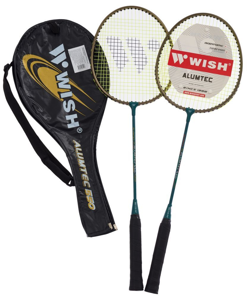 Набор бадминтонный WISH Alumtec 550 (2 ракетки), синий 1 25,УТ-00010005 ...