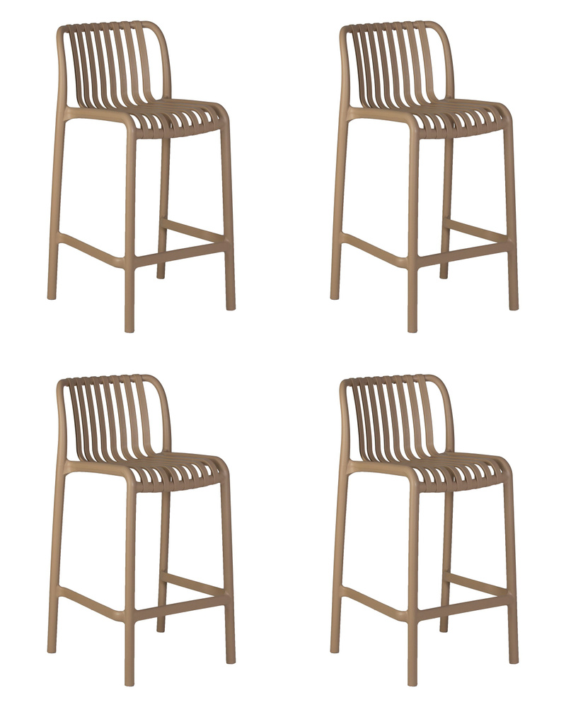Набор 4 шт. Стул полубарный DOBRIN CHLOE, LMZL-PP777-1, бежевый купить ...