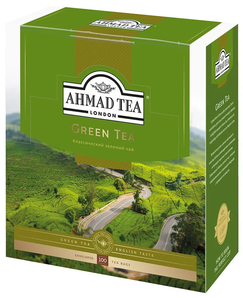 Чай в пакетиках зеленый Ahmad Tea Green Tea, 100 шт - купить с ...