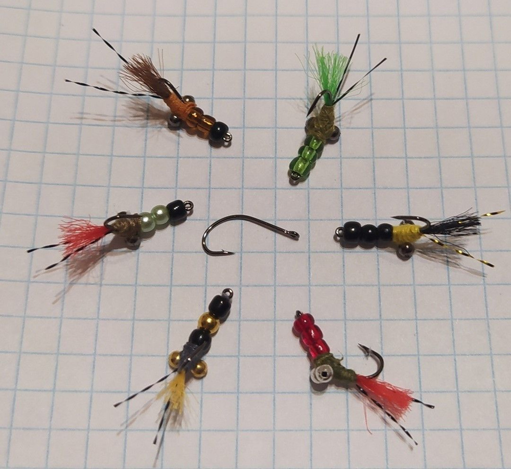 Мушки для рыбалки . Рачок бокоплав.Набор №3-6 штук - купить по ...