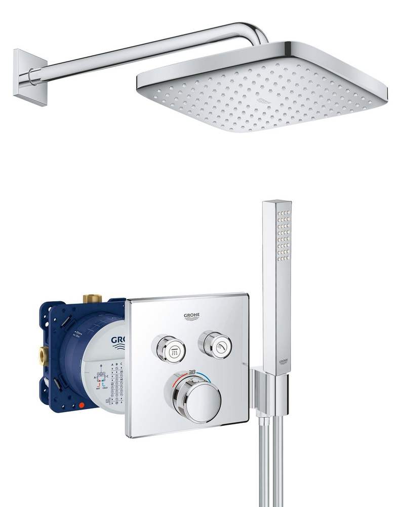 Встраиваемый смеситель GROHE SmartControl Professional 250 Cube ABS ...