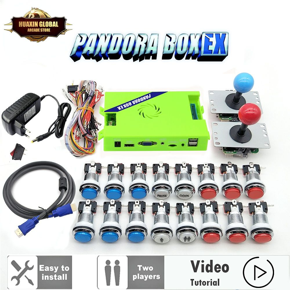 FULL HD 1080P Diy Arcade Game Kit Pandora Box EX 8 Way Sanwa Аркадный ...