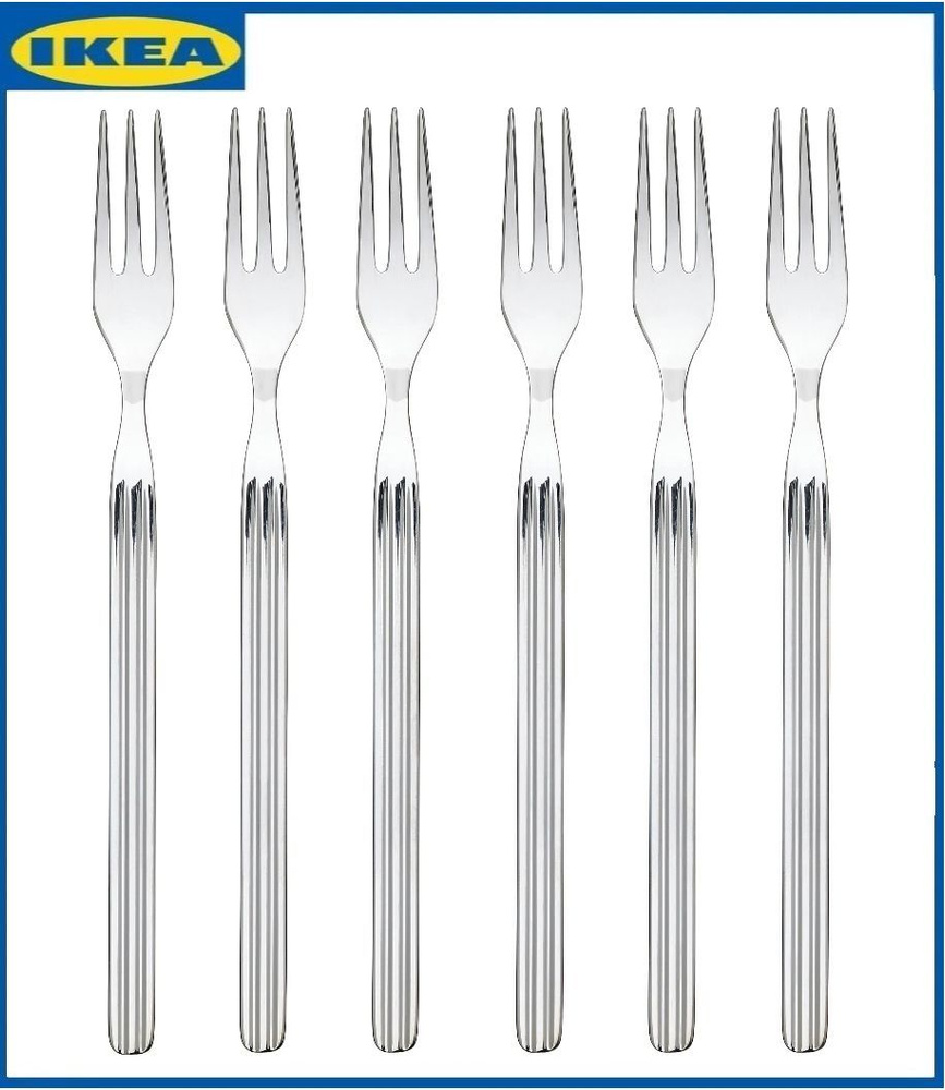 Набор десертных вилок IKEA АНЛЕДНИНГ, 6 штук. 15 см. ИКЕА ANLEDNING ...