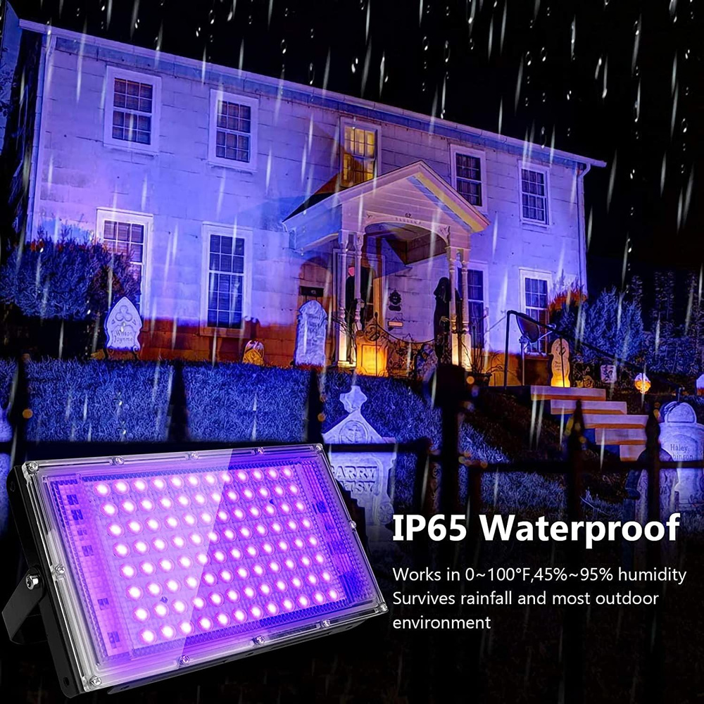 Ультрафиолетовый прожектор UV LED Flood Light УФ лампа , 395-400 нм 100w - купить с доставкой по ...