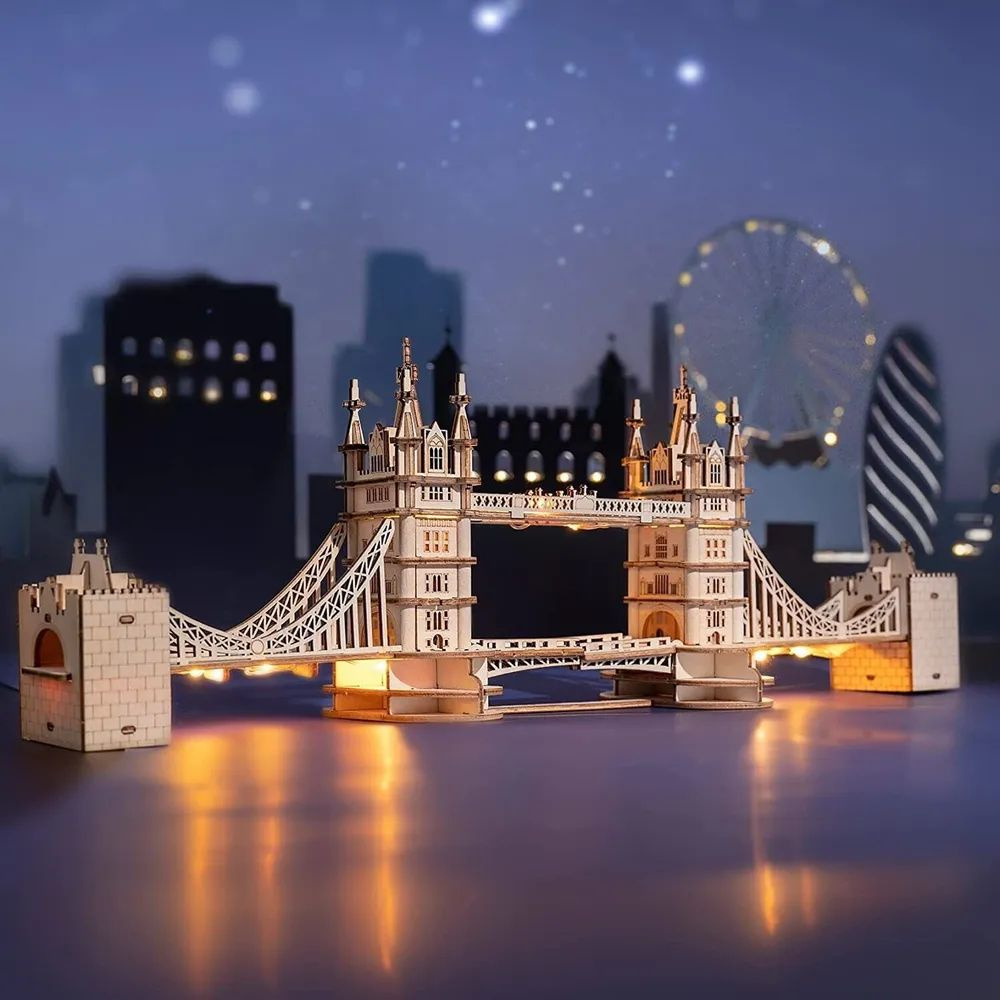 ROKR London Tower Bridge Model Kit 3D деревянные головоломки ...
