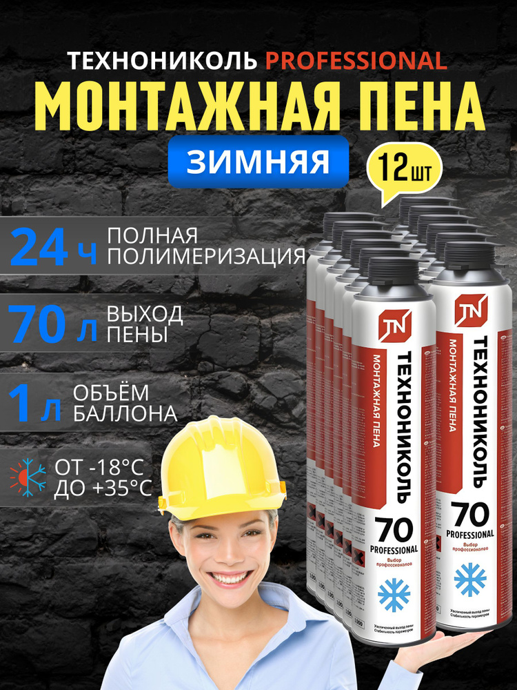 Профессиональная монтажная пена ТЕХНОНИКОЛЬ 70 зимняя Зимняя купить по ...