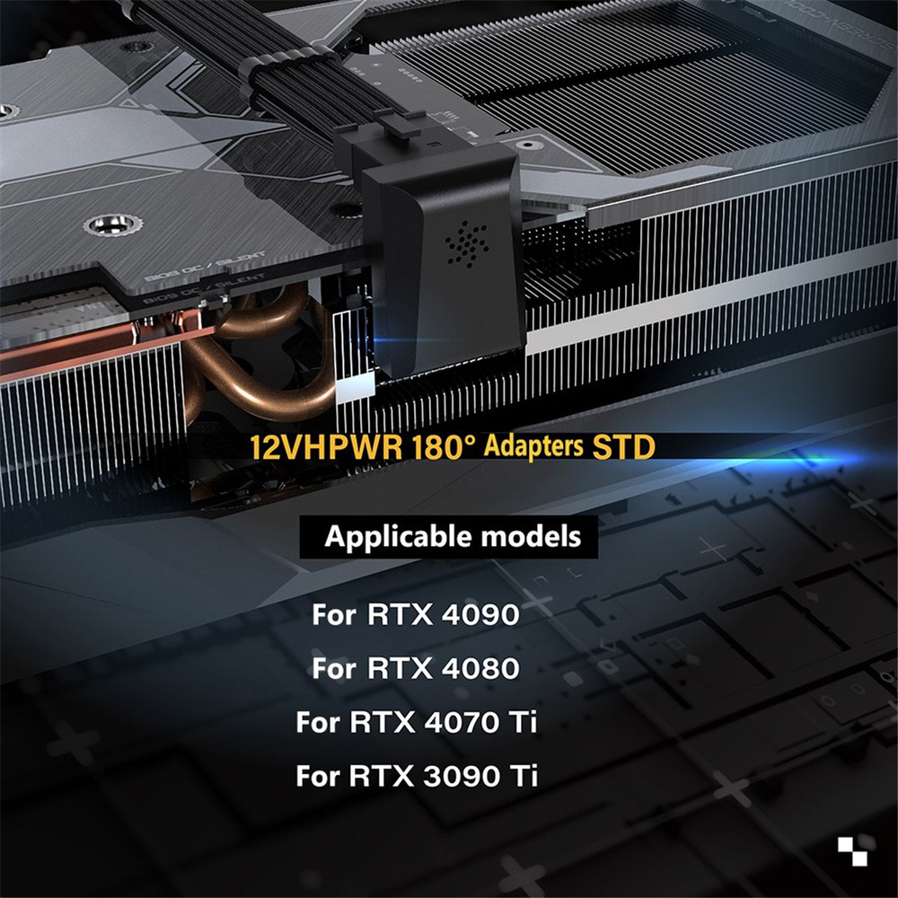 ATX3.0 12VHPWR 12+4 16Pin PCIe5.0 450W адаптер кабеля питания 180-градусные разъемы для RTX 4090 ...