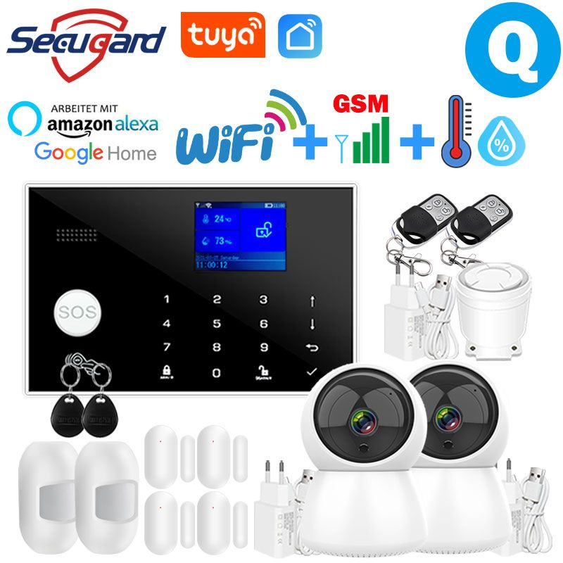 Wi-Fi GSM сигнализация Tuya умный дом TFT-экран RFID приложение ...