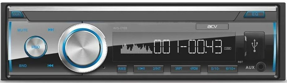Магнитола для авто ACV AVS-1719B 1DIN, Bluetooth, 4*50Вт, Эквалайзер,черный 30945 купить на OZON ...