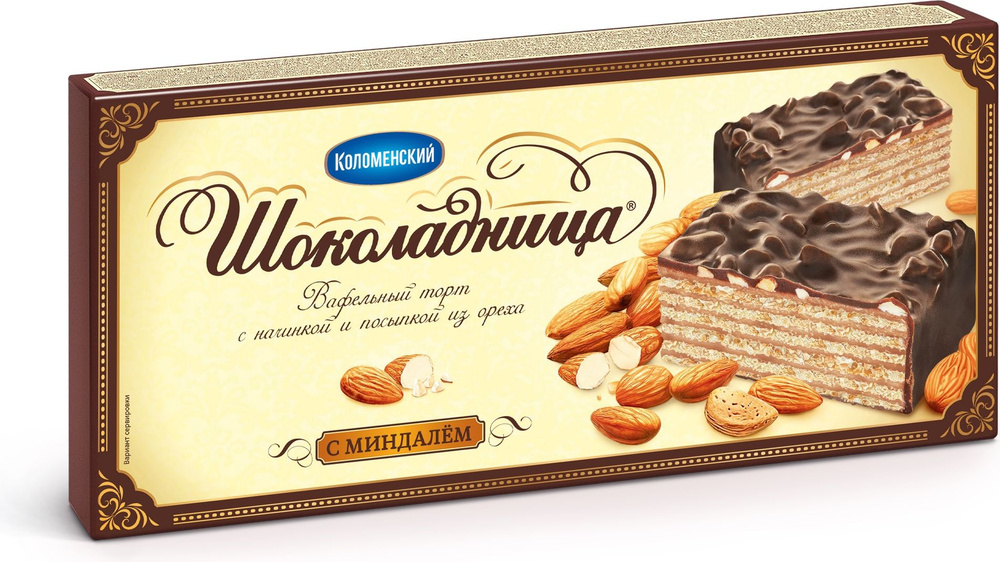 Торт вафельный Коломенское "Шоколадница", с миндалем, 230 г - купить с ...