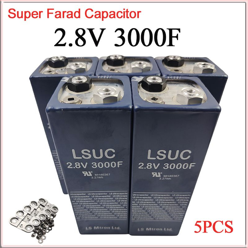 5PCS Новый 2.8V 3000F LSUC Ультрафарерский конденсатор DIY 12V 16V 50V ...