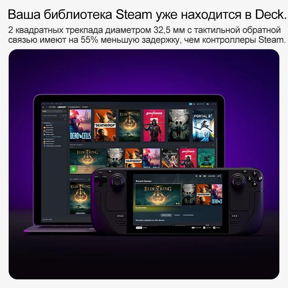 Портативная игровая консоль Steam Deck 64ГБ - купить с доставкой по выгодным ценам в интернет ...