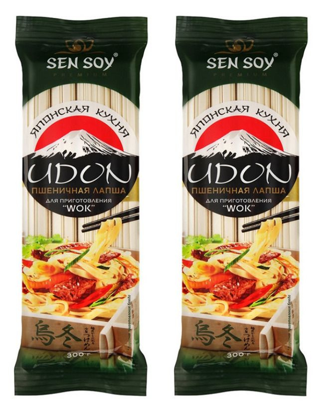 Sen Soy Лапша пшеничная Удон, 300 г, 2 уп - купить с доставкой по выгодным ценам в интернет ...