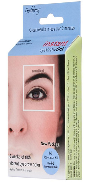 Godefroy Eyebrow Tint Natural Black Синтетическая краска-хна в капсулах ...