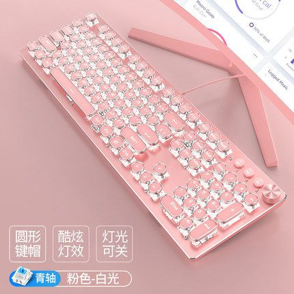 EWEADN Игровая клавиатура проводная TK100 с колесиком регулировки звука, Английская раскладка ...