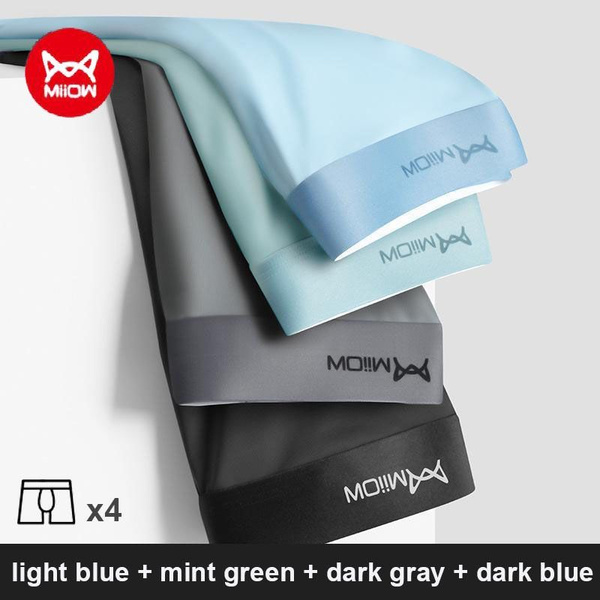 Комплект трусов Мужской Miiow Нейлон черный, темно-серый, размер 46 Средняя Китай Орнамент, рост ...