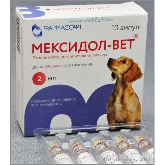 Мексидол-вет раствор для инъекция Фармасофт для животных,10 ампул х2 мл ...