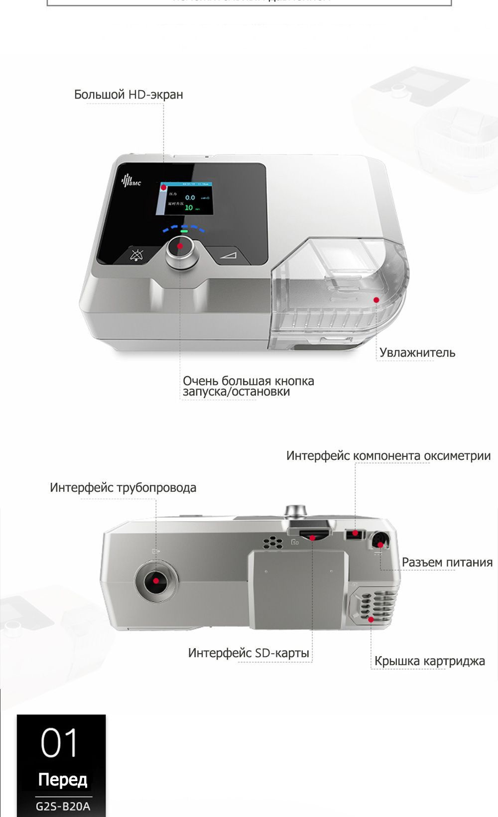 Бипап аппарат G2S B20A BPAP CPAP АВТО S БИПАП/СИПАП для сна против ...