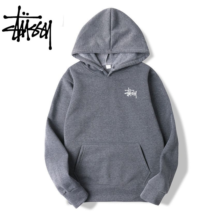 Худи Мужской Stussy Манжеты белый Без застежки Полиэстер, размер 50 ...
