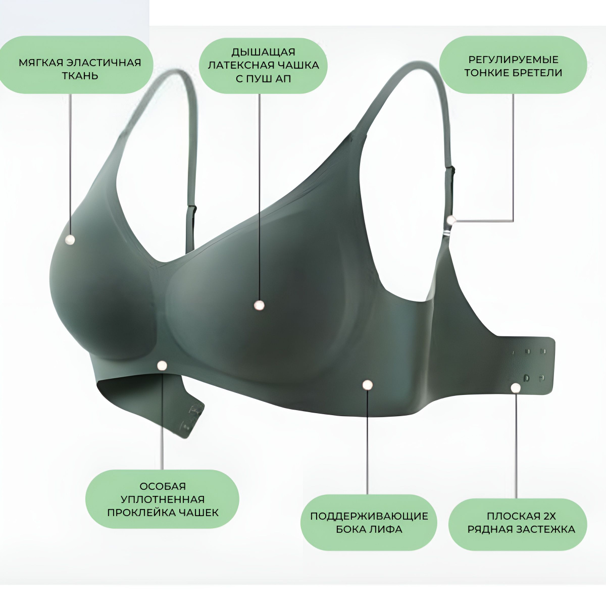 Бюстгальтер Женский EASY BRA без косточек, размер 80A, 80B черный Полиамид, Эластан Повседневный ...