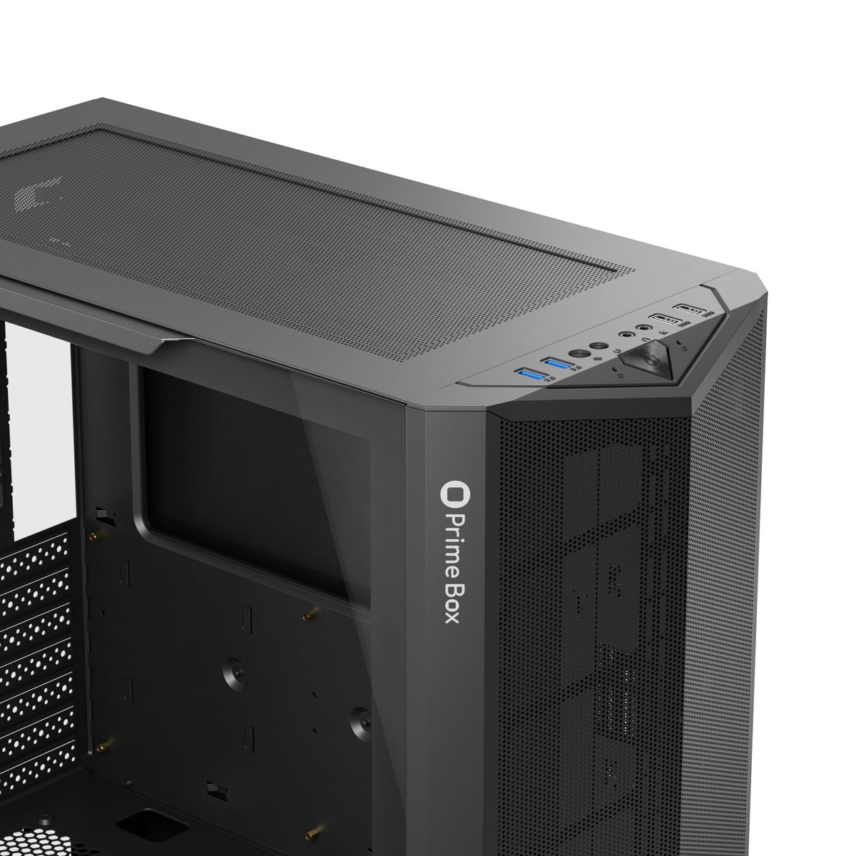 Корпус игровой Prime Box Warrior Z16 Black + закаленное стекло, EATX ...