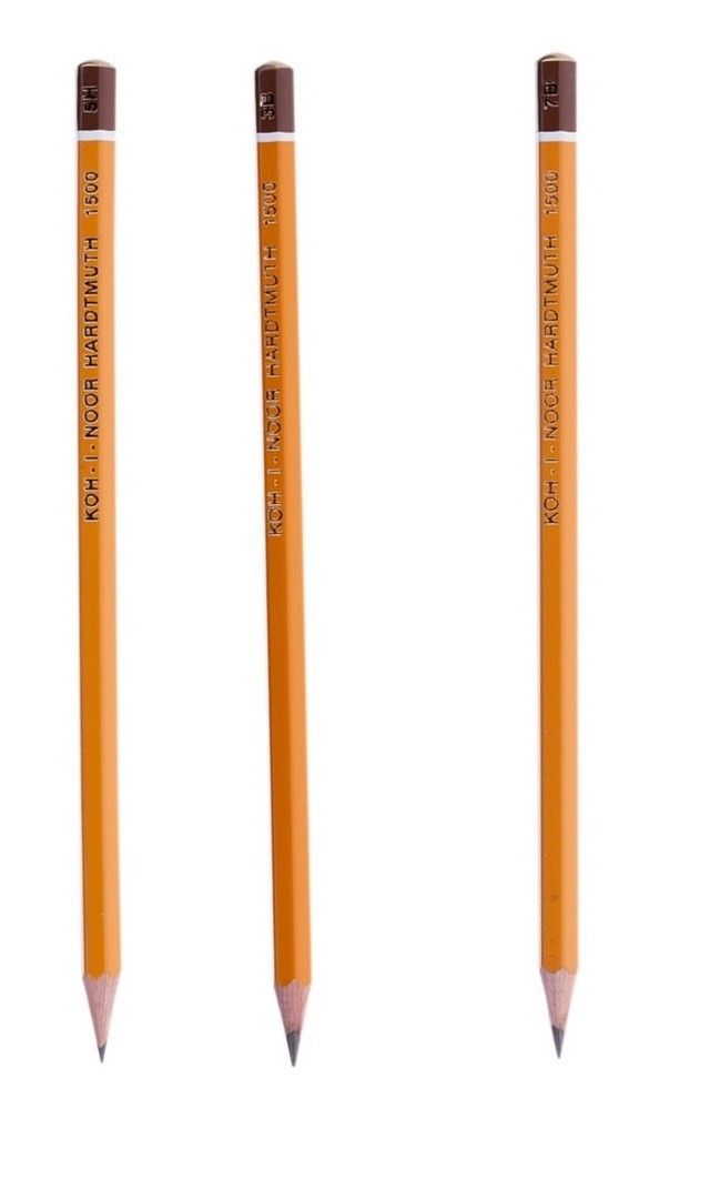 Набор чернографитных карандашей, 3 шт, KOH-I-NOOR HARDTMUTH 1500 ...