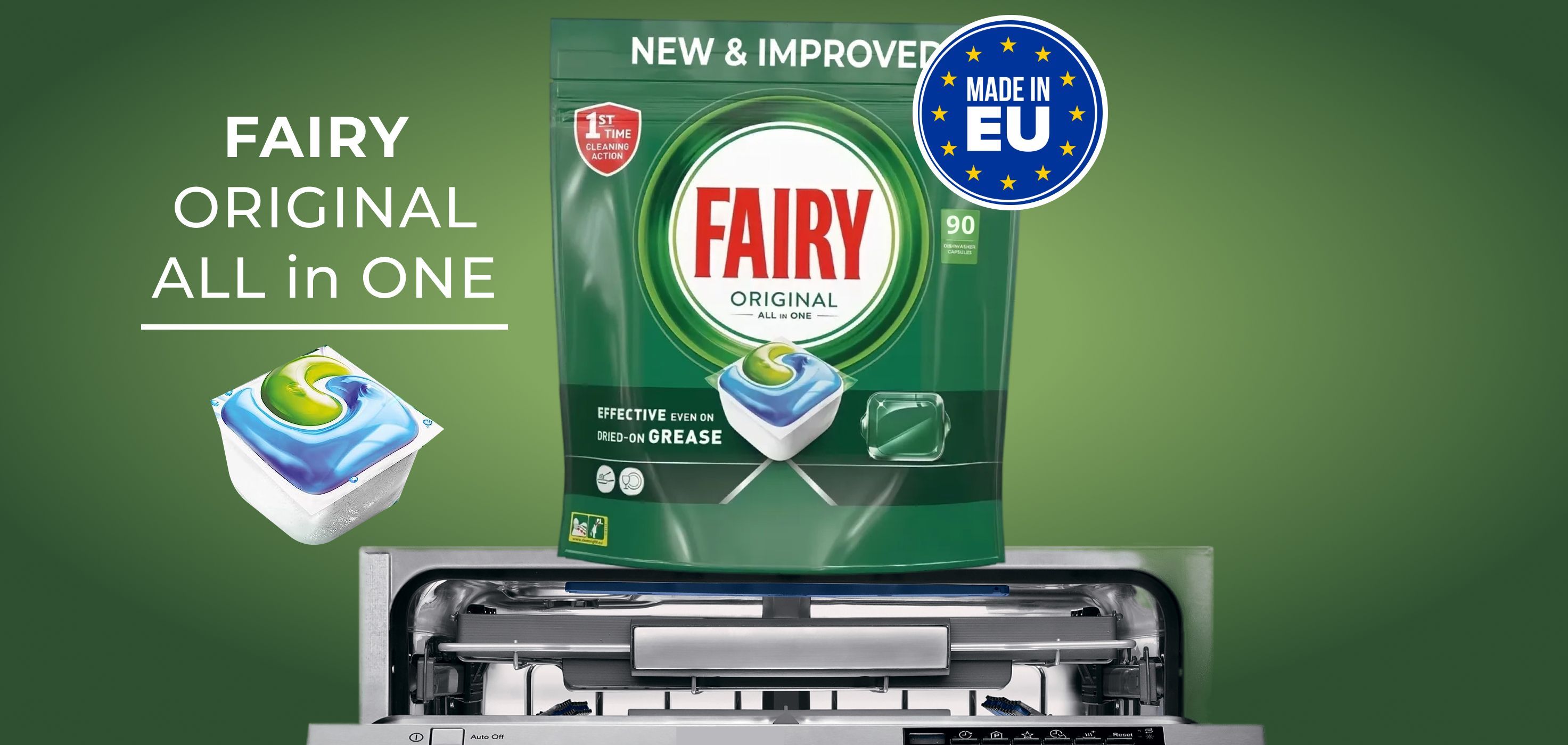 Капсулы Fairy Original All in One - 180 шт, водорастворимые для ...