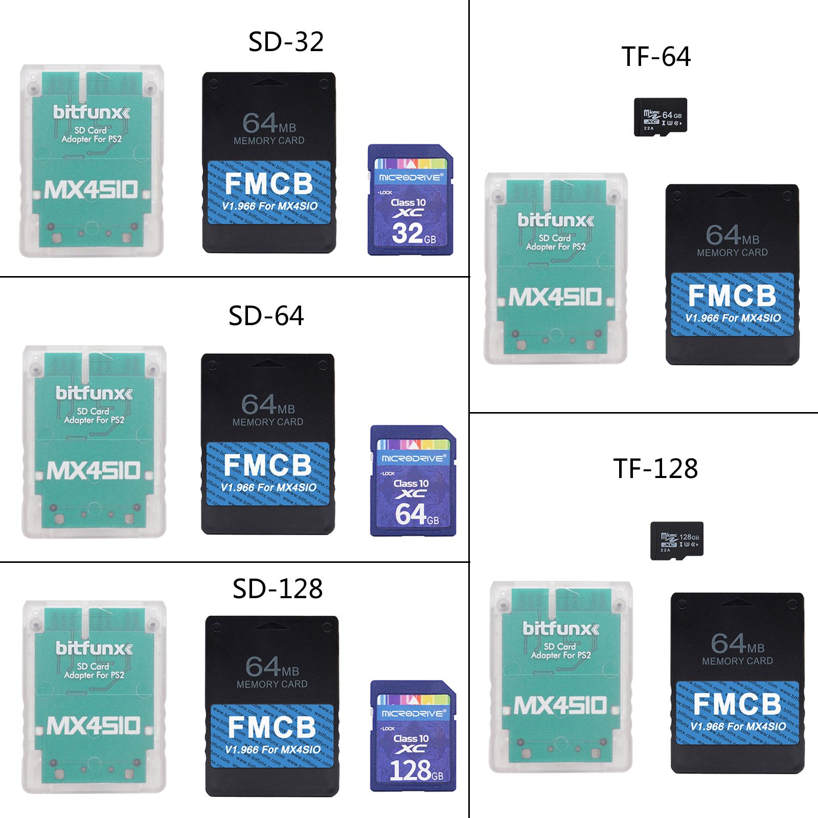1 комплект MX4SIO SIO2SD адаптер SD/TF карты + V1.966 64 МБ FMCB для ...