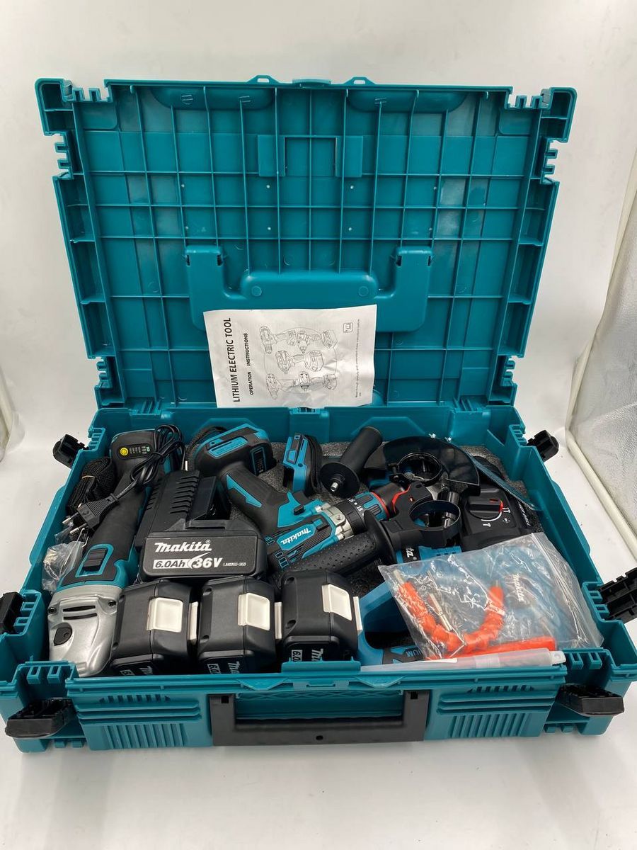 Набор аккумуляторного инструмента Макита 4в1/ Набор Makita 4в1 4 АКБ ...