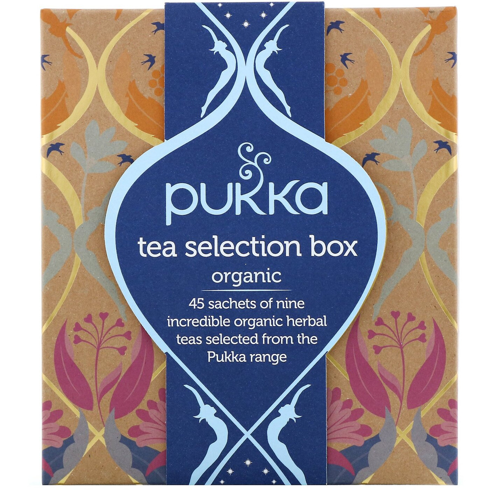 Pukka Herbs, Ассорти из девяти видов травяного чая, 45 чайных пакетиков ...