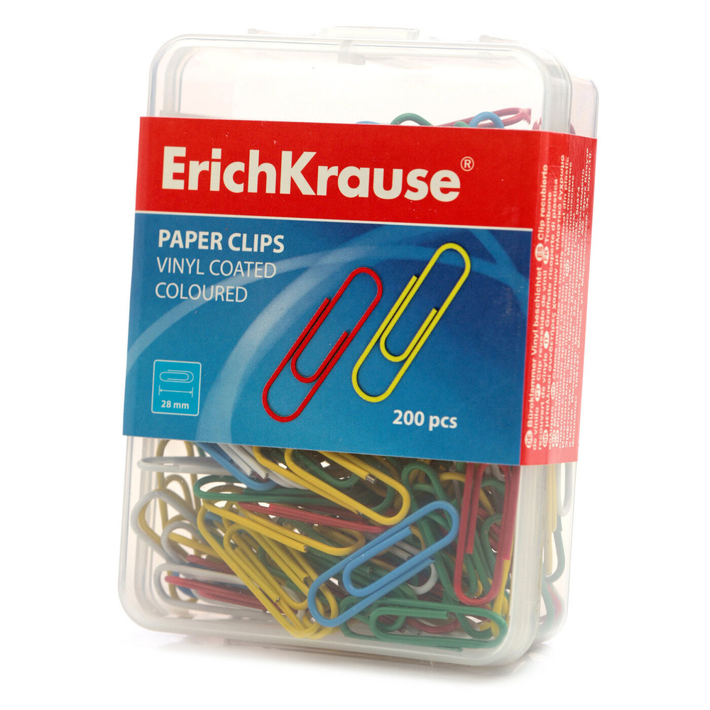 Скрепки канцелярские 200 шт ErichKrause - купить с доставкой по ...