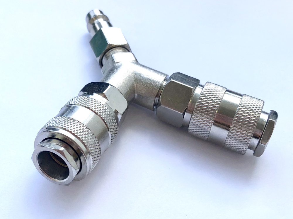 Разветвитель пневматический на 2 выхода Y-образный со штуцером купить ...