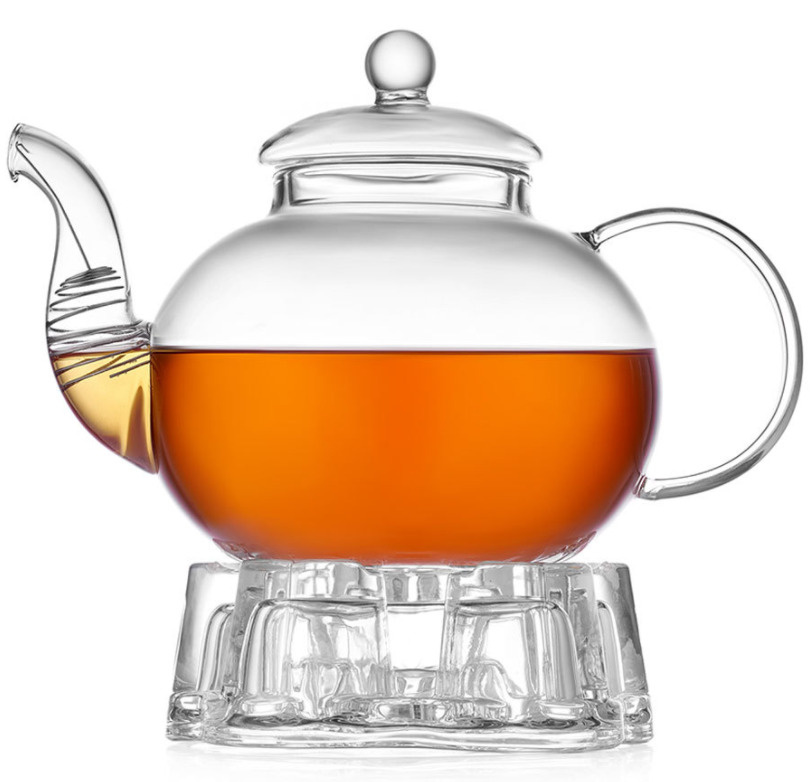 Чайник заварочный из жаропрочного стекла с подогревом от свечи на ...