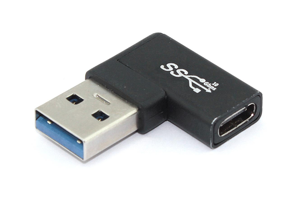 Переходник USB Type A папа на Type-C мама угловой - купить с доставкой ...