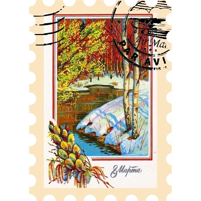 Магнит на холодильник "8 марта" 82x58mm виниловый 10721 - купить по ...