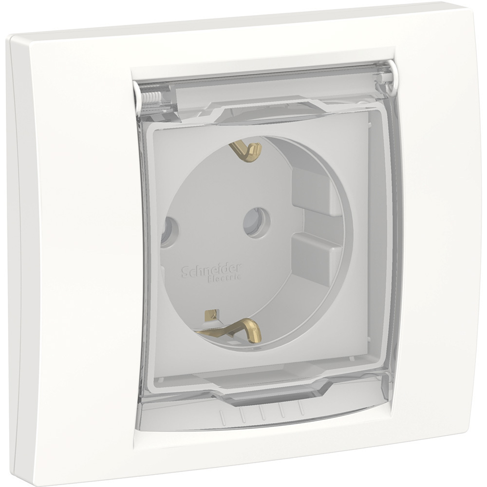 Розетка IP44 Schneider Electric Unica New с заземлением, защитными ...