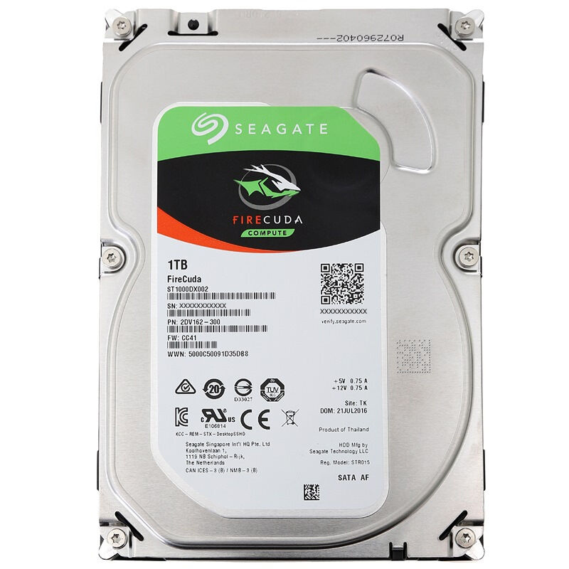 1 ТБ SSHD-диск Seagate FireCuda 3.5" 7200 об/мин 6 Гбит/с (ST1000DX002 ...