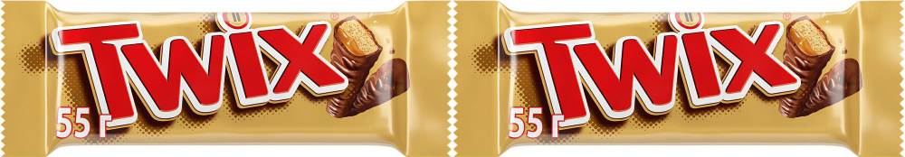 Батончик Twix шоколадный с печеньем и карамелью, комплект: 2 упаковки по 55 г купить на OZON по ...