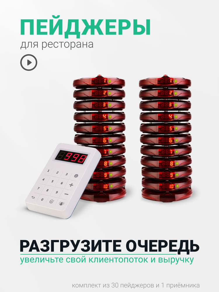 Пейджеры для оповещения клиентов ресторана, кафе и фаст фуда. Система ...
