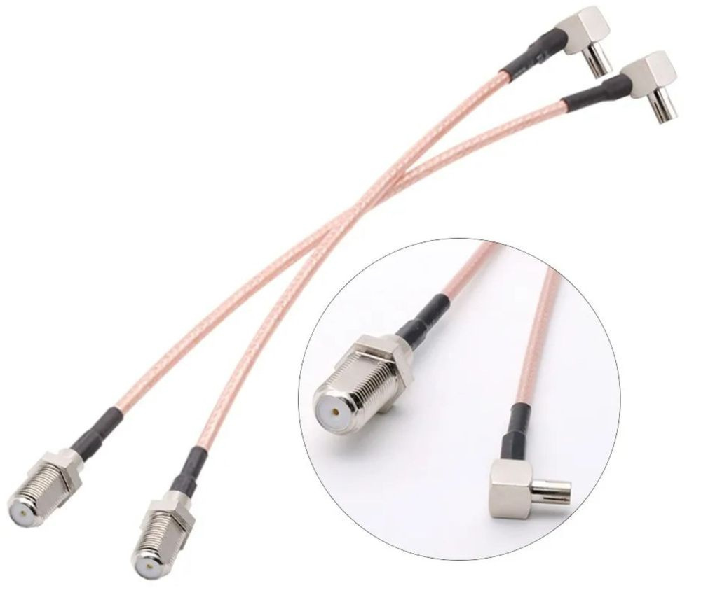 Комплект пигтейл-переходников TS9 - F-female для подключения внешней ...