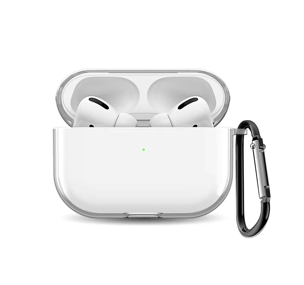 Прозрачный силиконовый чехол на Apple AirPods PRO (Аирподс про) с ...