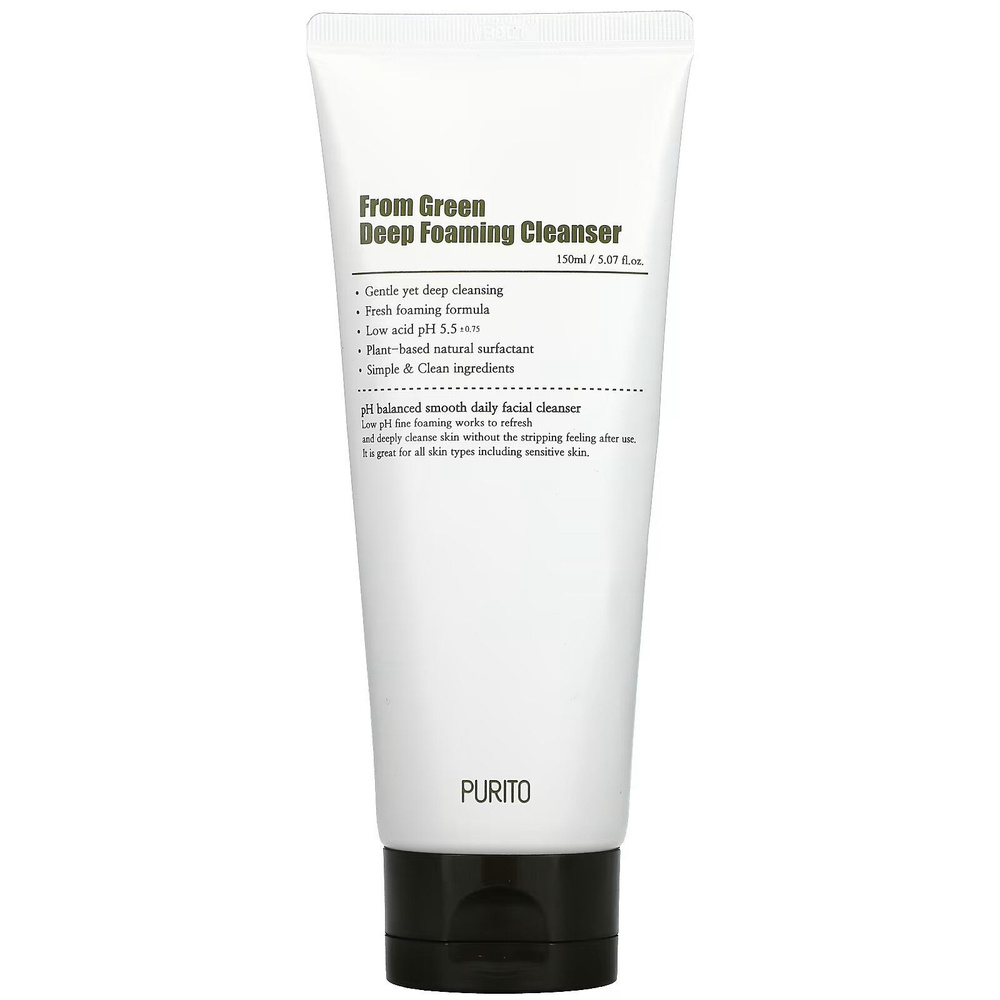 PURITO Пенка для умывания From Green Deep Foaming Cleanser, 150мл ...