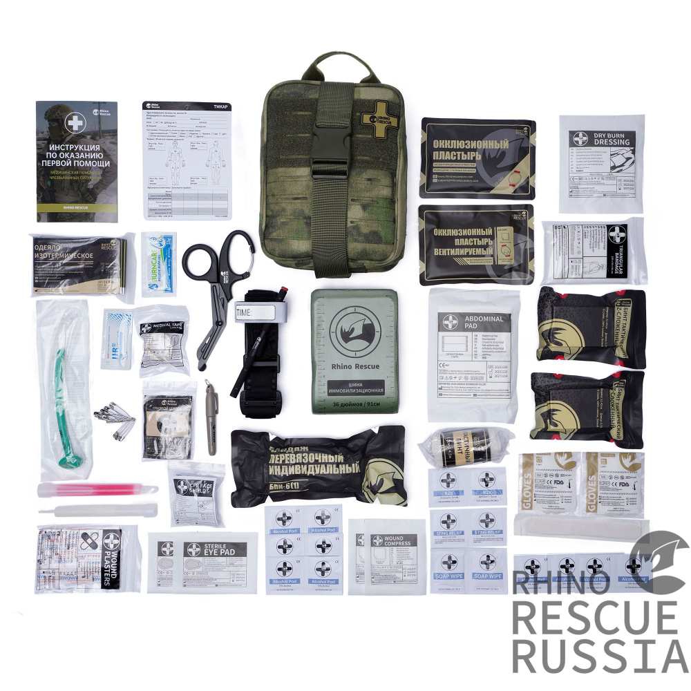 Тактическая аптечка Rhino Rescue IFAK Pro SE Мох / Индивидуальная ...